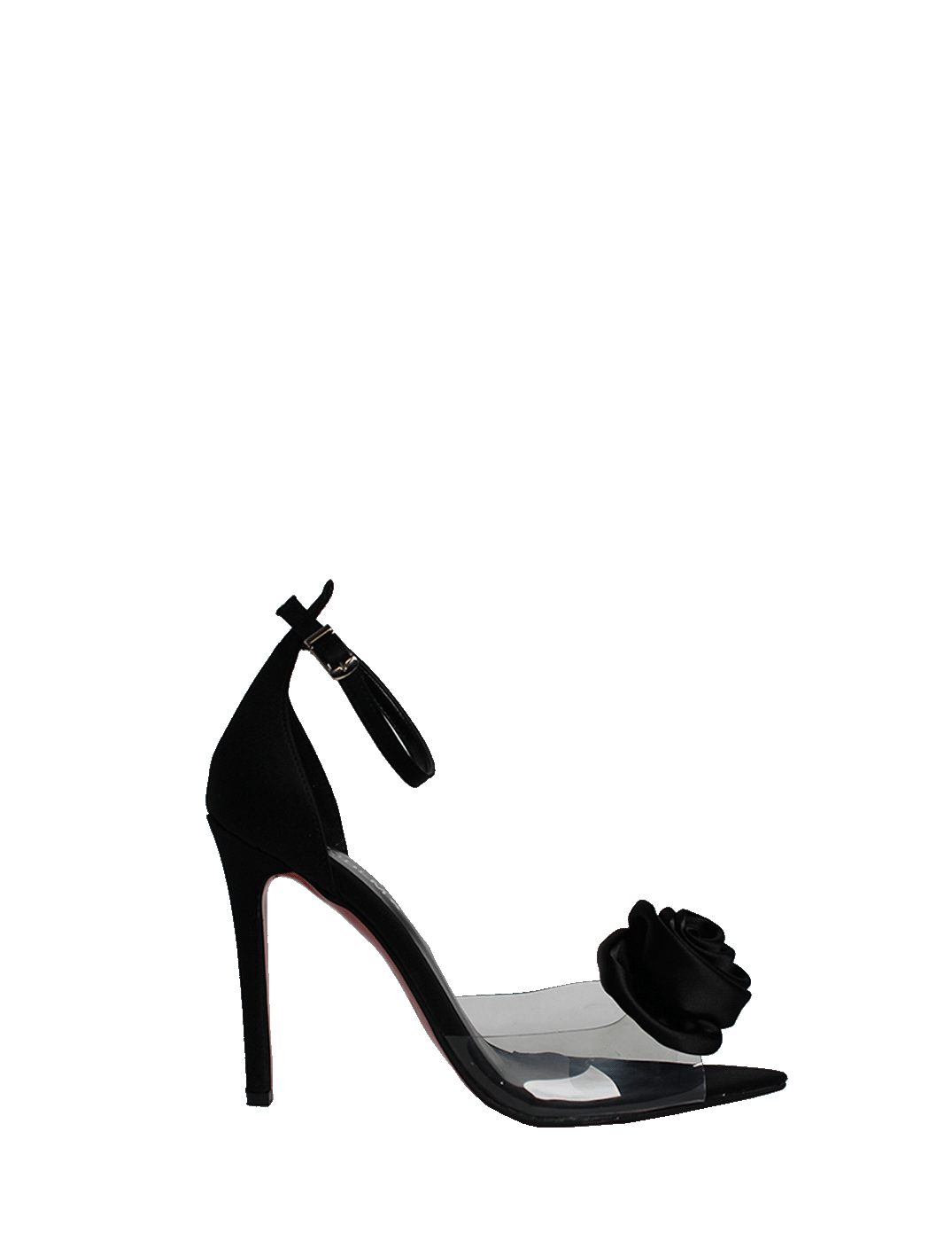 Transparent Heels with Rose Detail | Rodem Shoes