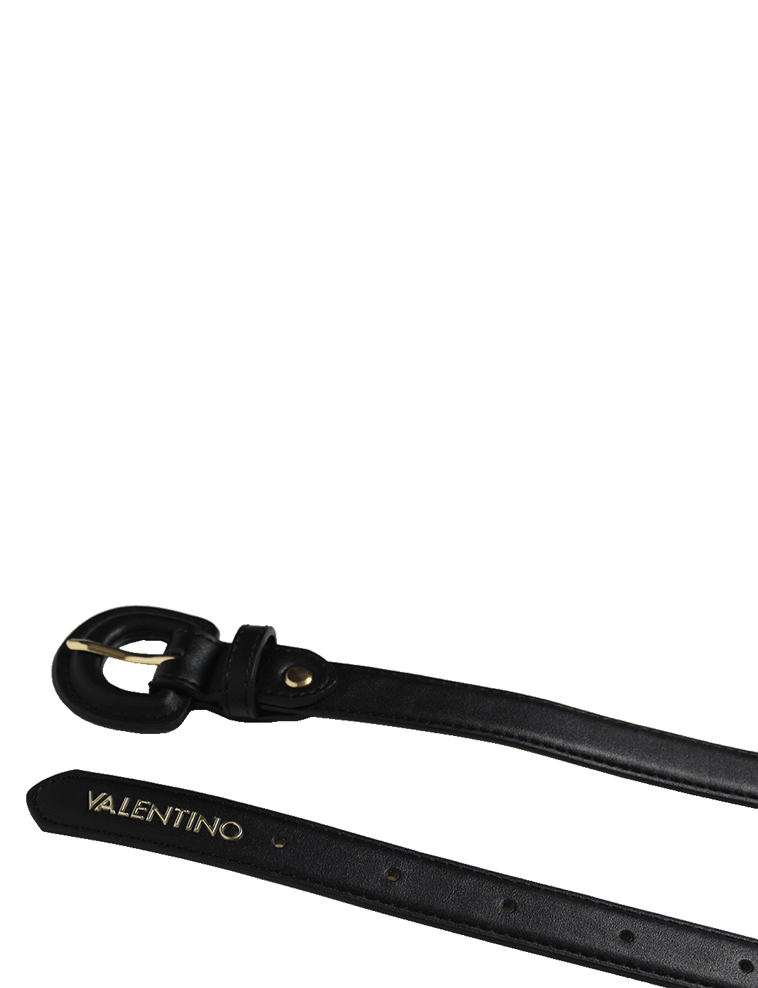 Black / Ecru Belt with Gold Logo | Rodem Shoes